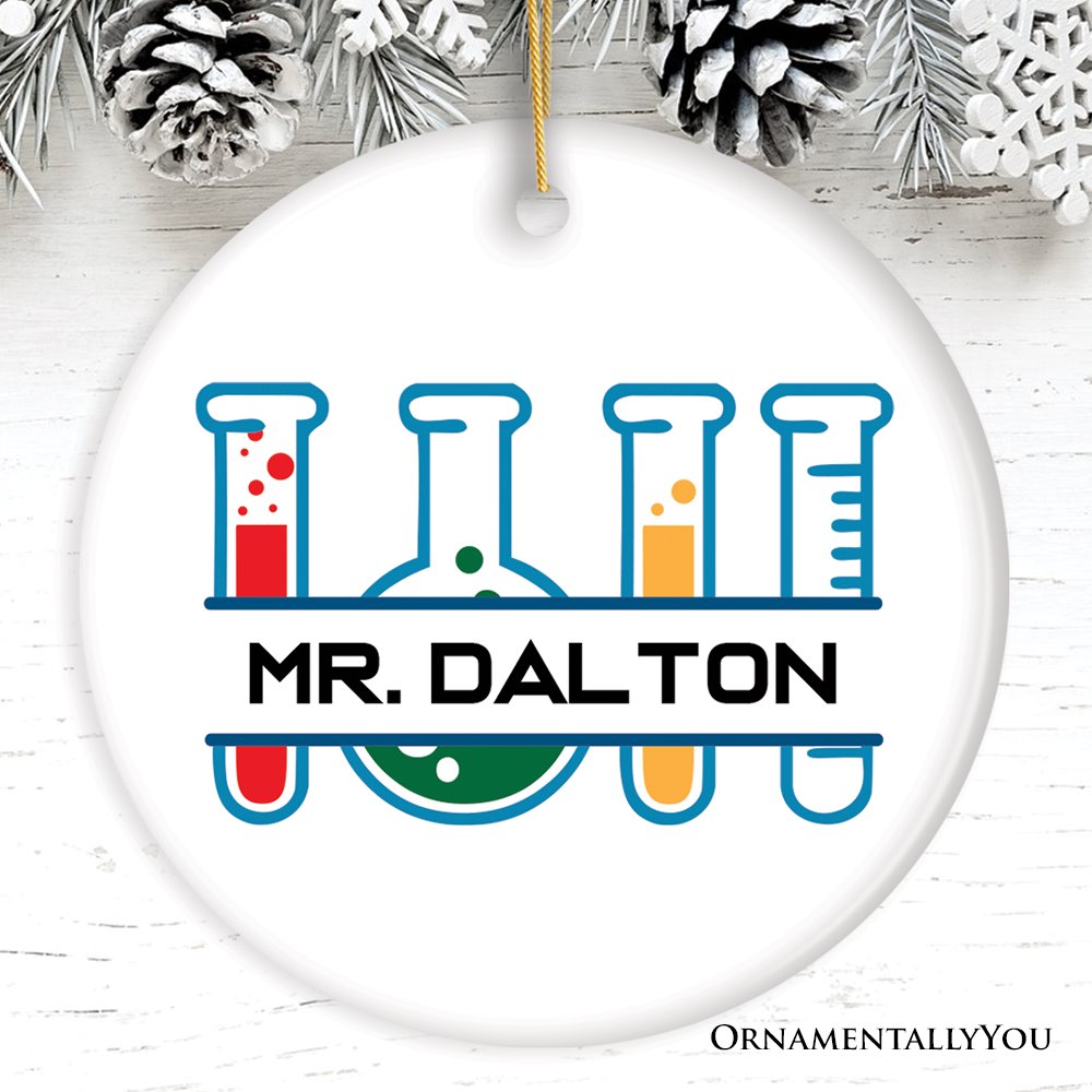 Personalized Science Ornament, Scientist Teacher Gift | OrnamentallyYou