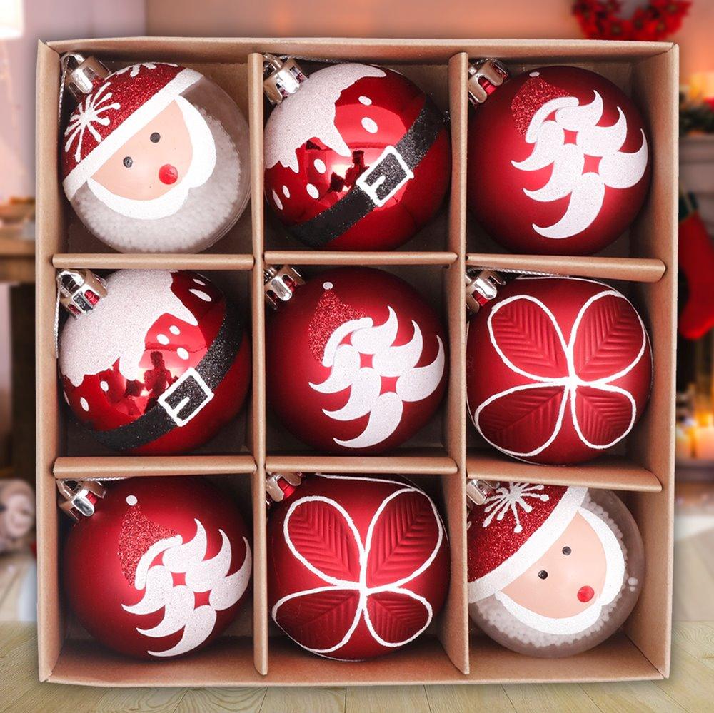 Santa Claus Inspired 9 Piece Round Ornament Christmas Bundle ...