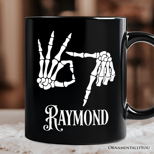 67 Skeleton Hands Personalized Mug | OrnamentallyYou