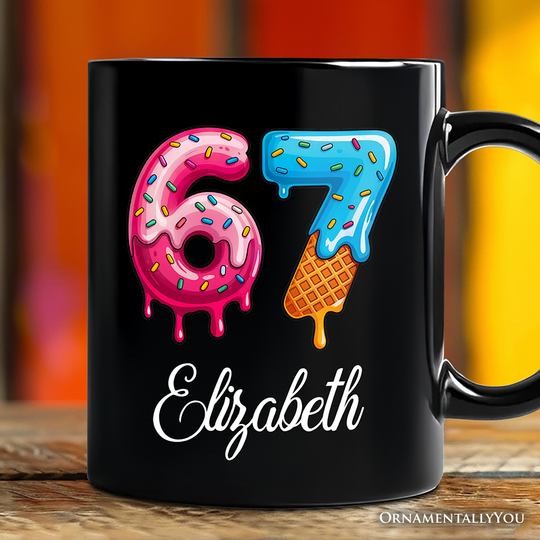 67 Ice Cream Drip Personalized Mug | OrnamentallyYou