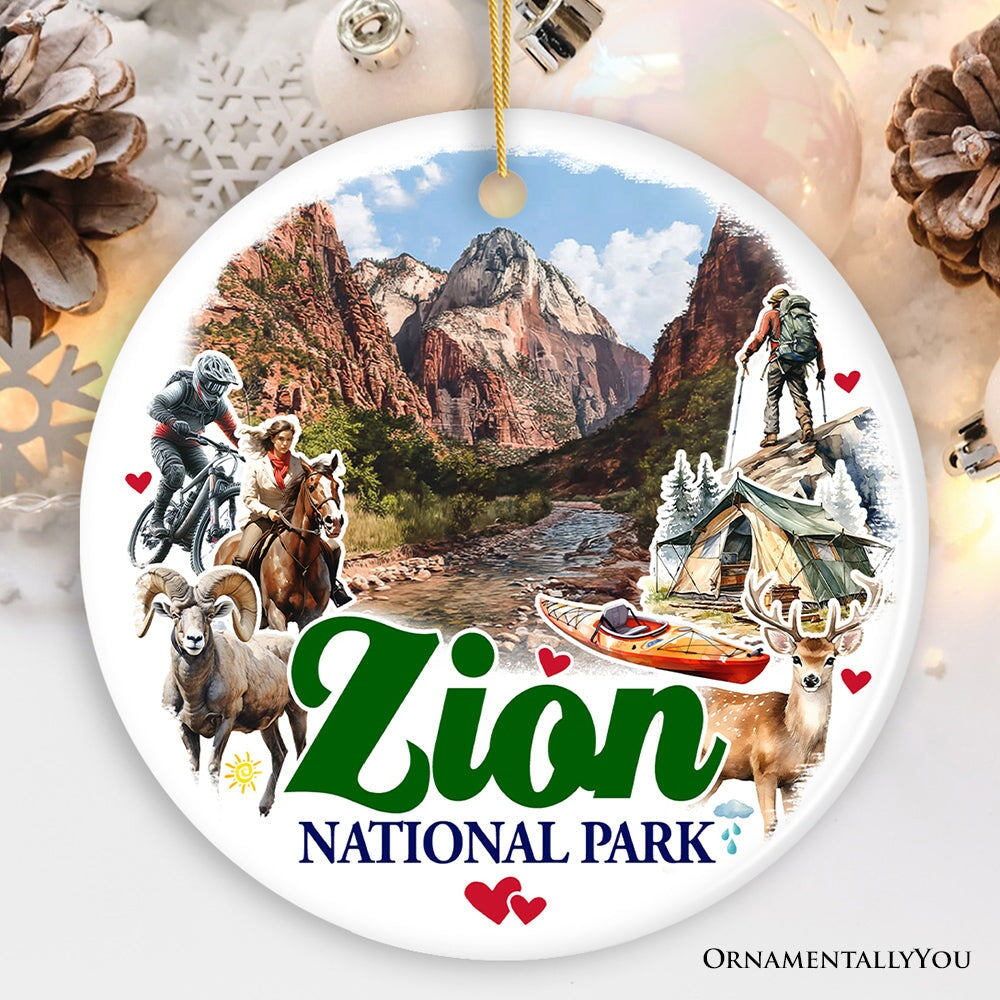 Adventurous Zion National Park Ornament, Utah Scenic | OrnamentallyYou