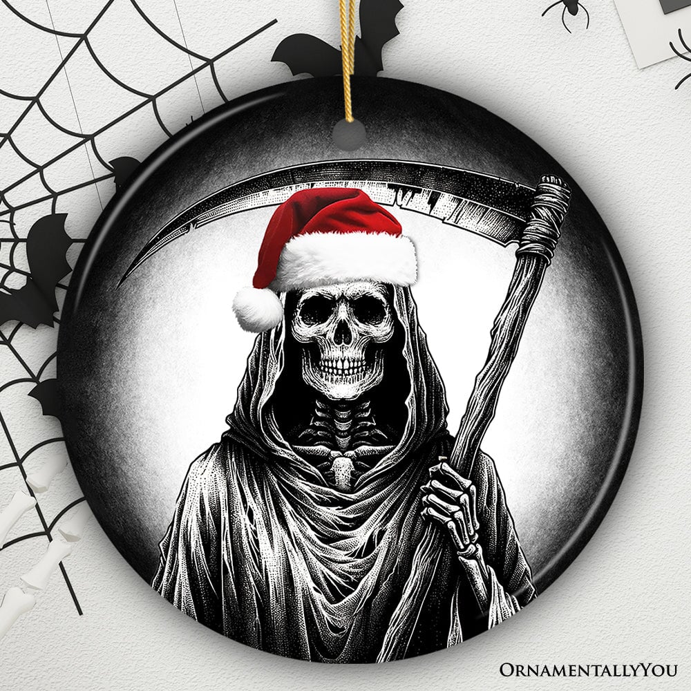 Santa Grim Reaper, Christmas Decor for Halloween Tree| OrnamentallyYou