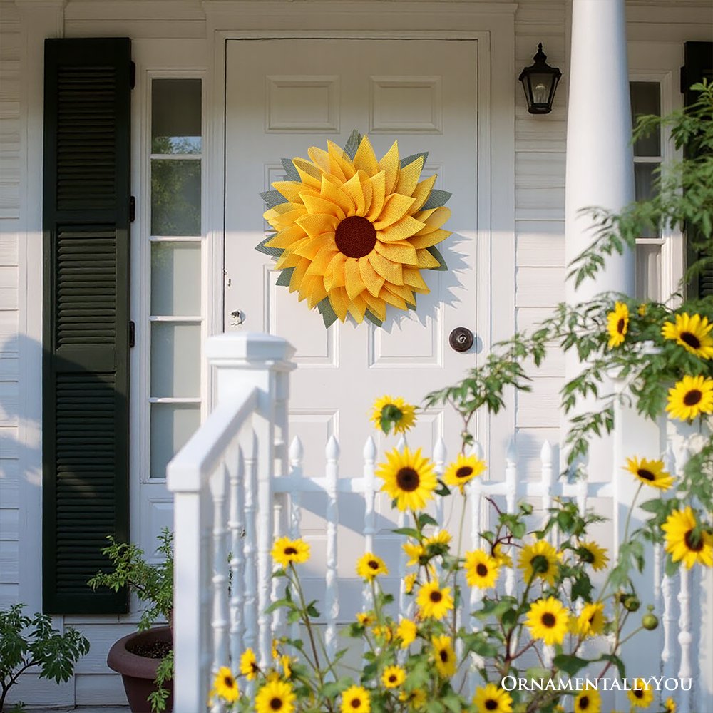 burlap sunflowers