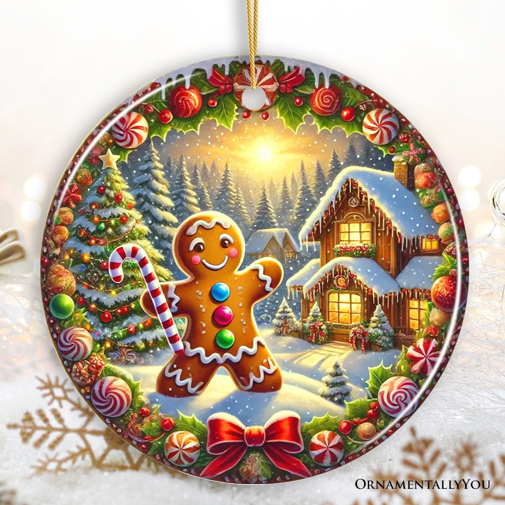 Gingerbread Man in a Christmas Village, Holiday Gift| OrnamentallyYou