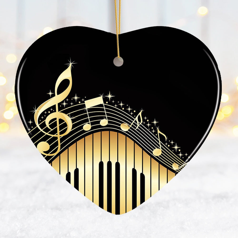 Elegant Gold Music Note Piano Keys Ornament – OrnamentallyYou