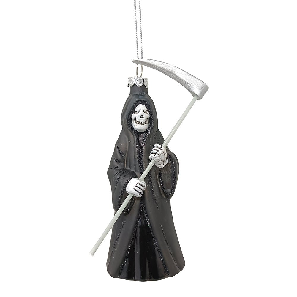 Grim Reaper Horror Glass Ornament, Spooky Decoration | OrnamentallyYou