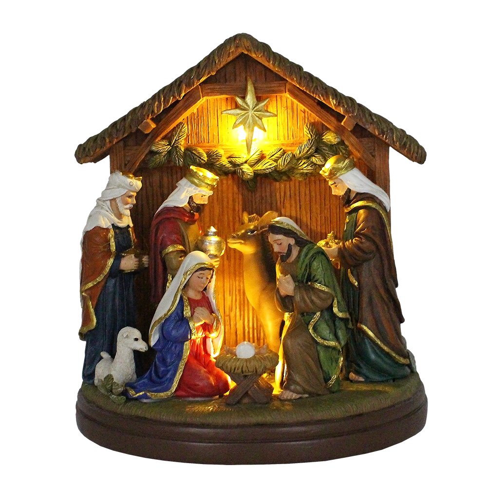 Radiant Nativity Scene Handcrafted Statue Figurine | OrnamentallyYou