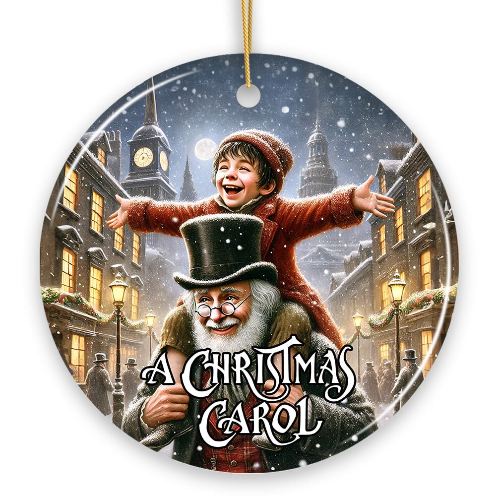 Scrooge and Tiny Tim, A Christmas Carol Ornament| OrnamentallyYou