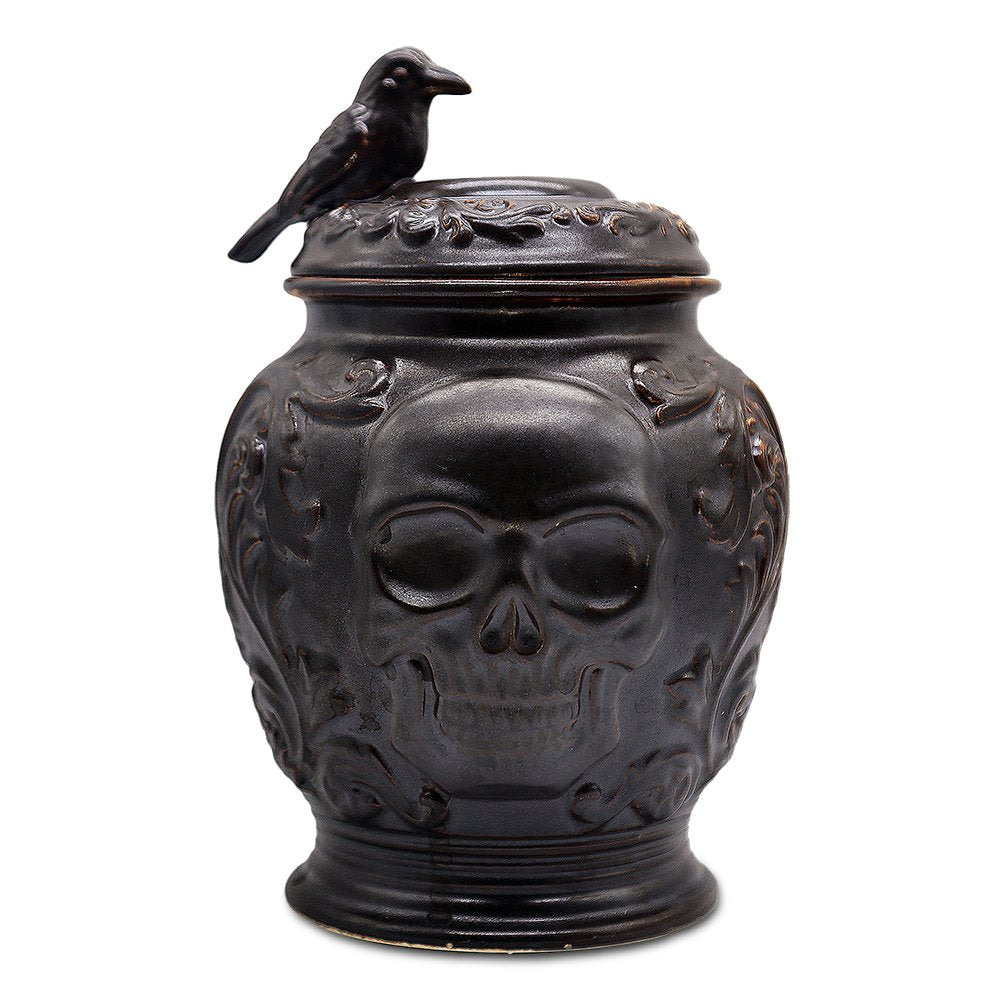 Spooky Urn 8" Cookie Jar, Halloween Kitchen Decor | OrnamentallyYou