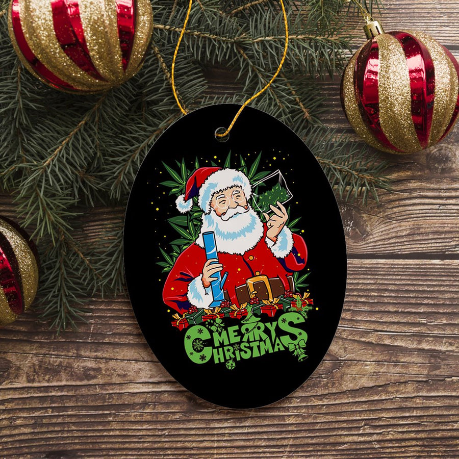 Pothead Santa Christmas Ornament – OrnamentallyYou