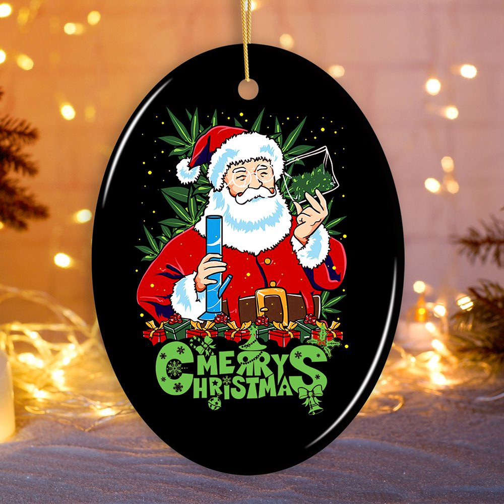 Pothead Santa Christmas Ornament – OrnamentallyYou
