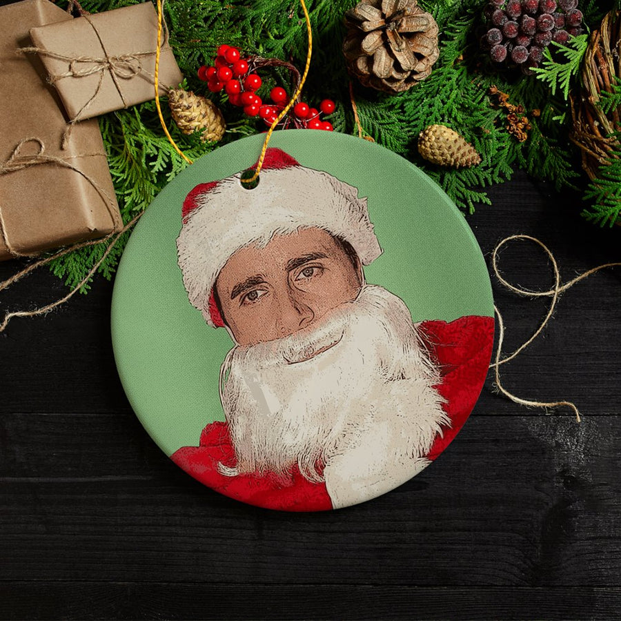 Santa Michael Scott Christmas Ornament, The Office Fan Gift ...