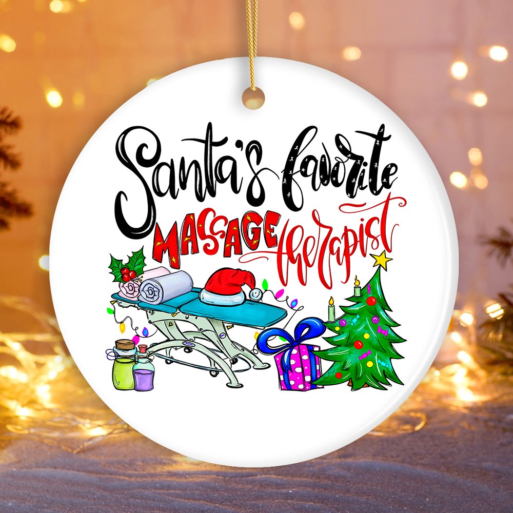 Santa’s Favorite Massage Therapist Ornament | OrnamentallyYou