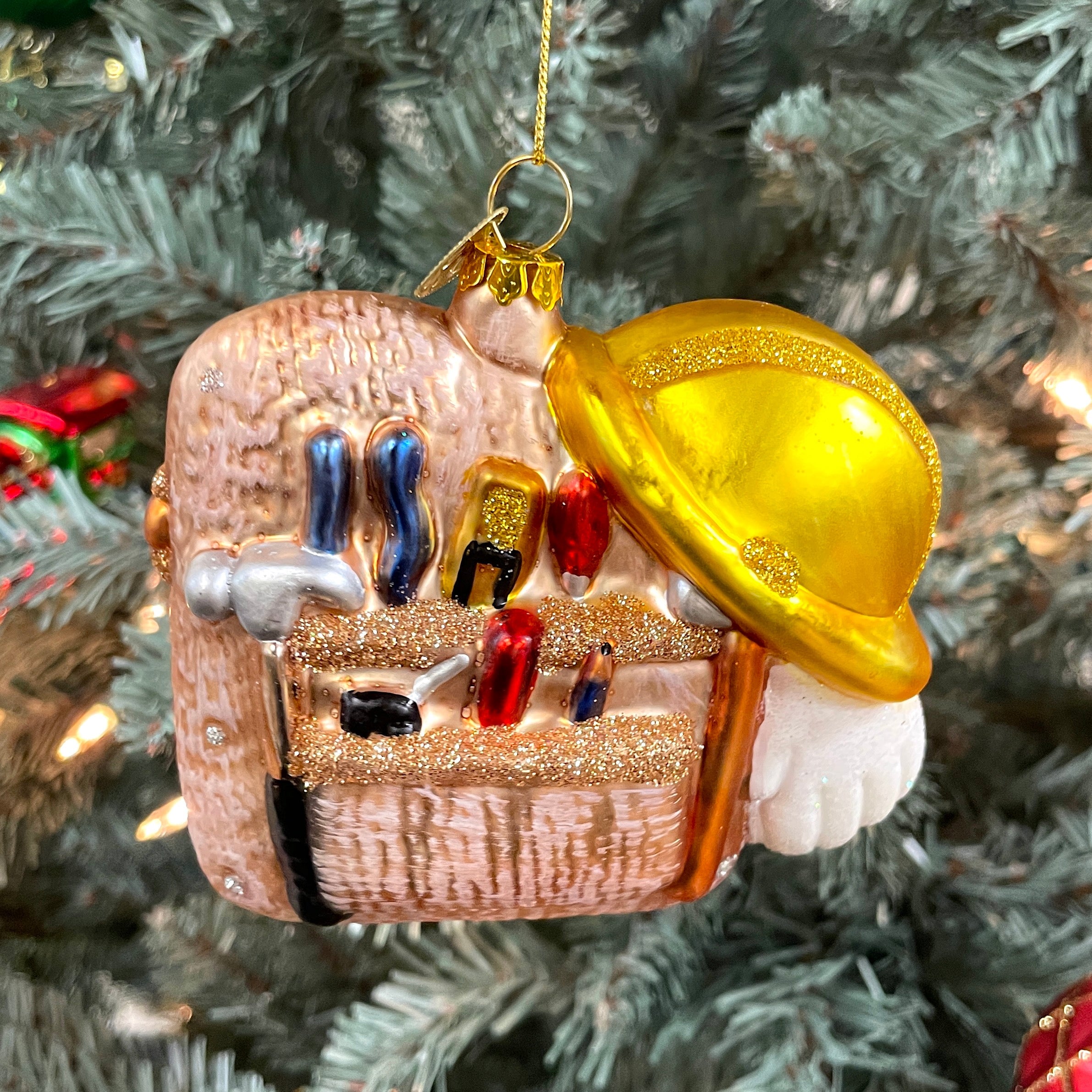 Handyman Construction Worker Kit Glass Christmas Ornament – OrnamentallyYou
